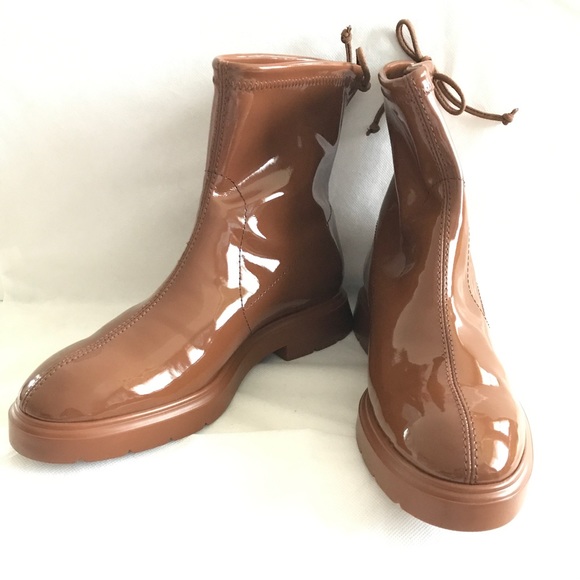 Stuart Weitzman | Shoes | Stuart Weitzman Benita Vinyl Lug Sole Booties ...